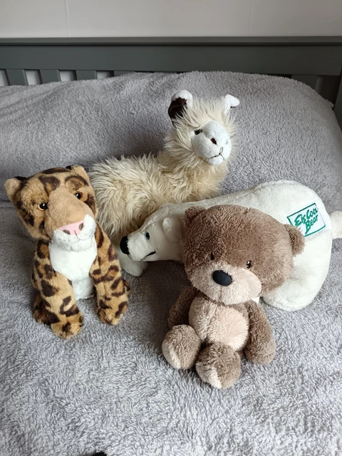 SOFT TOY PLUSH Bundle, Teddy Bear, Polar Bear, Llama BBC Earth VGC Xmas ...