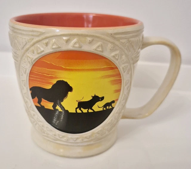 DISNEY LION KING Mug 3D Simba Pumba Timon Sun Silhouette Cup Coffee Tea ...