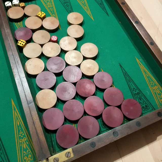 ANCIEN JEU DE BACKGAMMON, maison* ARTAUD PARIS * --ECHECS et DAMES ...