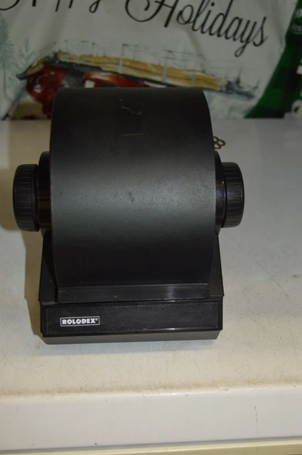 VTG METAL ROLODEX 2254D Rotary Address Card File Case, LOCKS w/KEYS ...