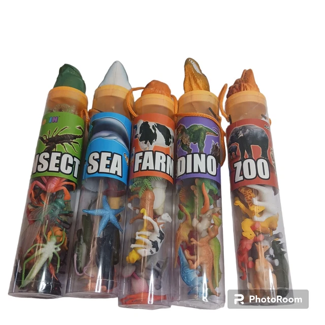 DINO ZOO OCEAN insects farm animal tubes toob plastic animal homeschool ...