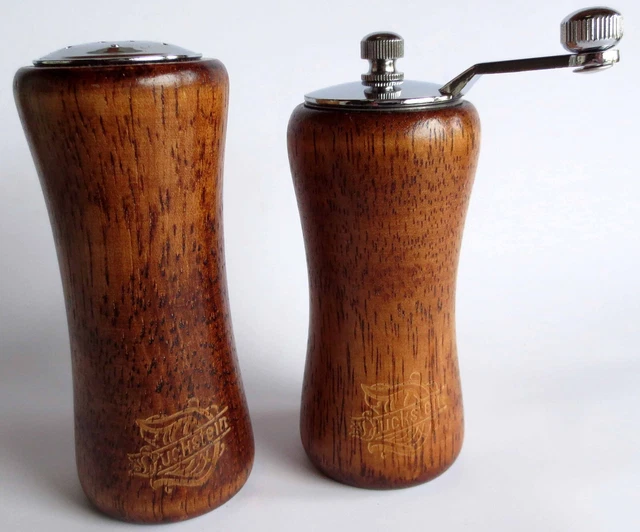 DUCKSTEIN BIER SALZSTREUER + Pfeffermühle Salz Pfeffer Streuer Rotblondes Holz 4 EUR 17,00 ...