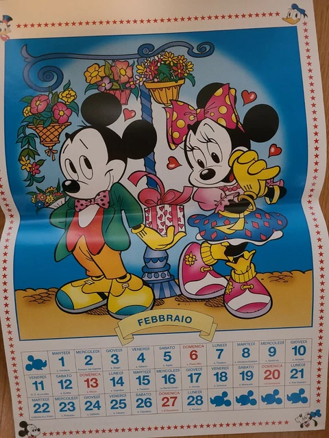 CALENDARIO DISNEY 1994 con pagine da colorare EUR 11,50 - PicClick DE