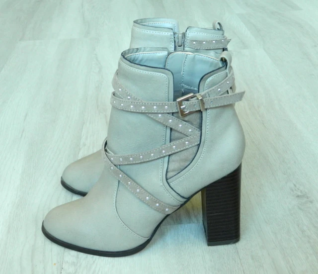 MISS SELFRIDGE LADIES Heeled Ankle Boots Taupe Size 4 / 37 £17.99 ...