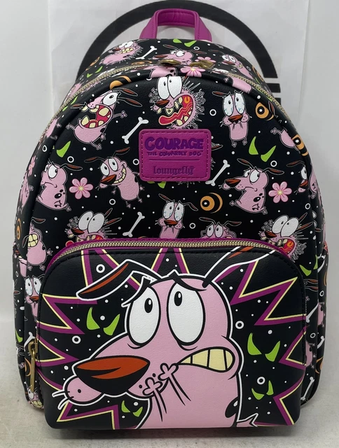 LOUNGEFLY CARTOON NETWORK Courage The Cowardly Dog Aop Mini Backpack ...