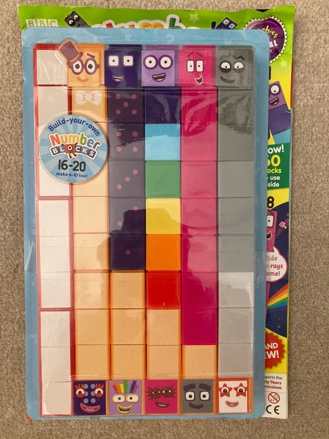 CBEEBIES MAGAZINE ISSUE 12 Numberblocks 20-25 building blocks toys July ...