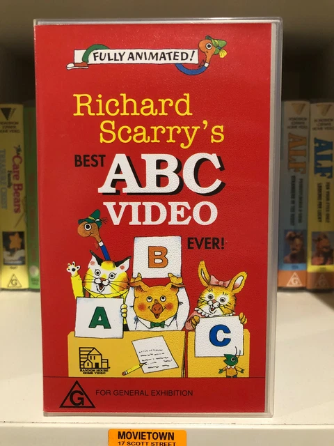RICHARD SCARRY'S BEST ABC Video Ever VHS - 1989 Tested Tape PAL First ...