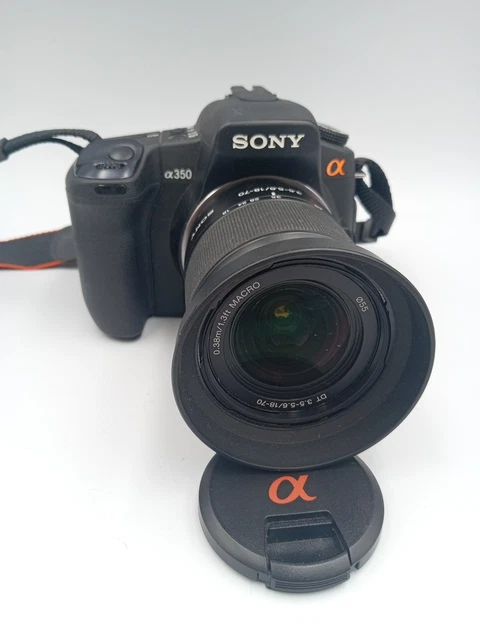 SONY ALPHA A350 DSLR Camera 14.2MP w/ Sony DT 18-70mm Lens Non Working ...