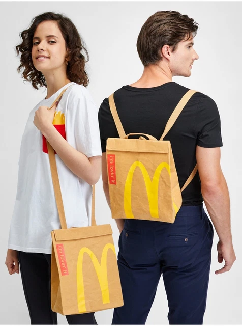 MCDONALDS GOLDEN ARCHES man Backpack / bag Iconic celebration 30th ...