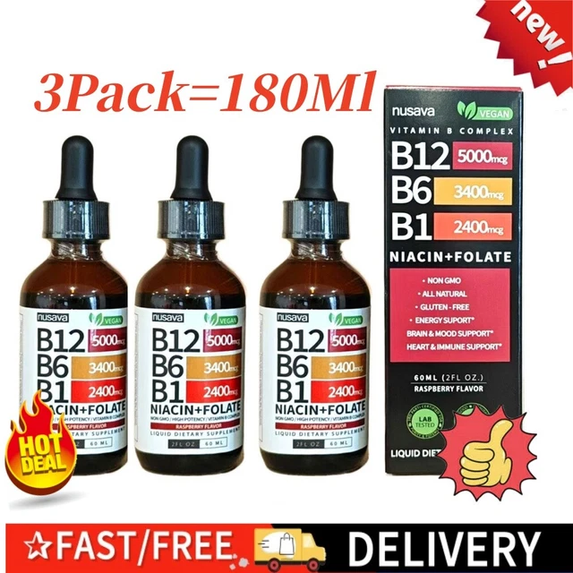 VITAMIN B12 AND B6 Liquid Drops | B12 Sublingual B Complex - B12 ...