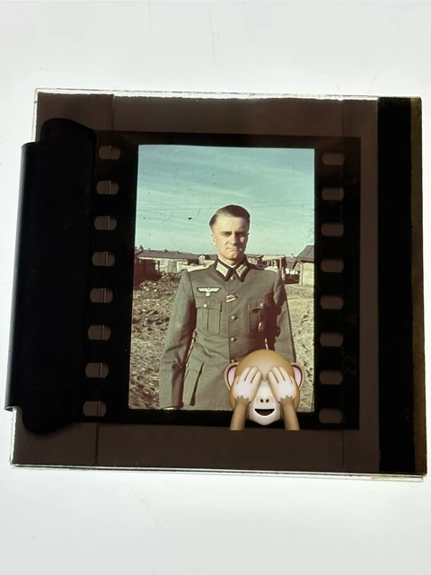 FARBDIA AGFACOLOR WK2 Wehrmacht Soldat Uniform EK2 Orden X215 EUR 29,90 ...