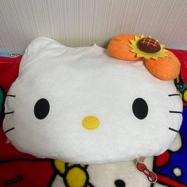 HELLO KITTY BIG Face Cushion Sanrio Characters Die Cut Plush Pillow ...