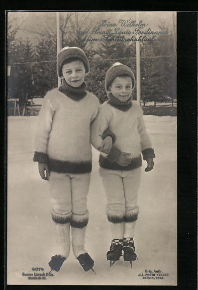 CARTOLINA PRINCIPE LOUIS Ferdinando e principe Guglielmo durante il ...