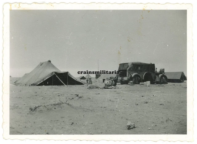ORIG. FOTO DAK Stellung mit Kübelwagen Horch Pkw Zeltbahn in Afrika EUR ...