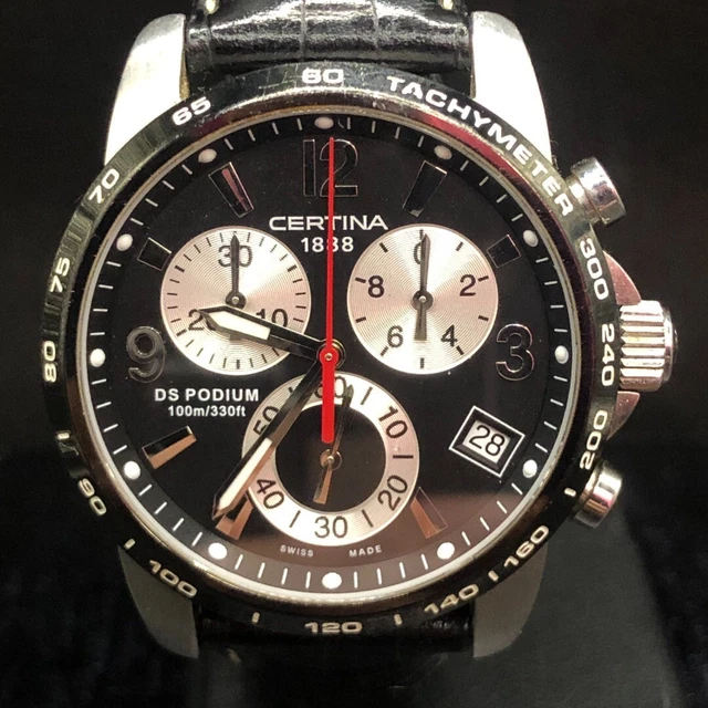 CERTINA DS PODIUM Quartz Chronograph Watch Working New Battery Fitted ...