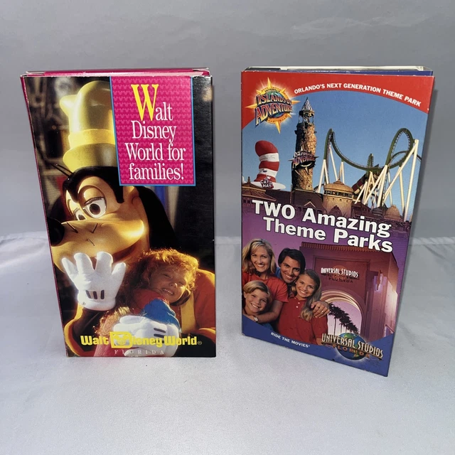 VTG WALT DISNEY World Theme Park & Universal Vacation Promo Video VHS ...