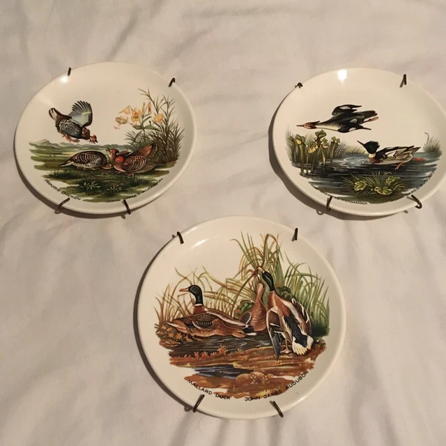 PIATTI JOHN JAMES Audubon Birds Of America lotto 3 Mallard Anatra Rosso ...