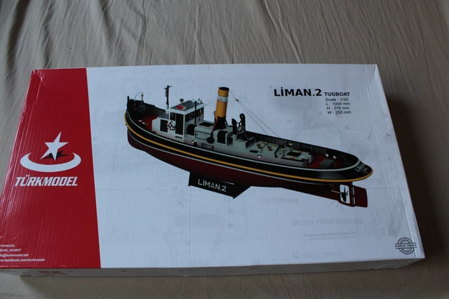 TÜRKMODEL RC SCHIFF Liman 2 Hist. Dampfschlepper 1:20 Holzbausatz EUR ...