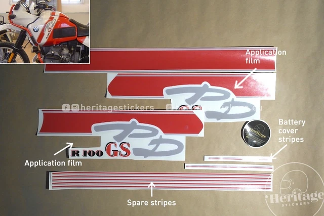 BMW R100GS 1992 R100 GS PD Paris Dakar Tank Decals Sticker Aufkleber ...