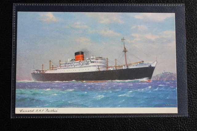CUNARD LINE POSTKARTENFIRMA Ausgestellt Postkarte Rms Parthia EUR 6,96 ...