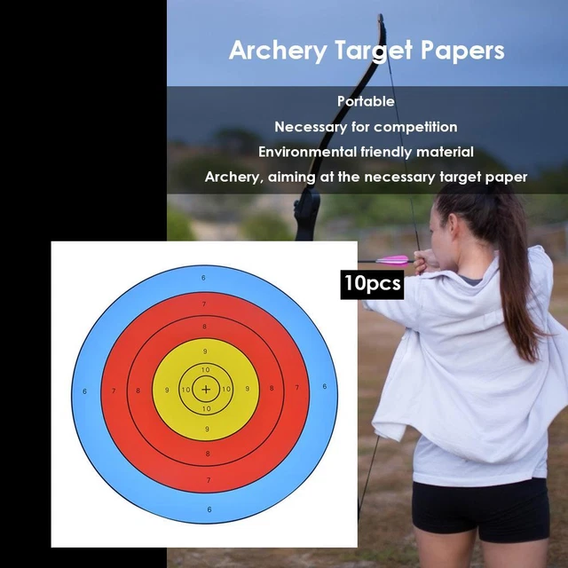 10PCS ARCHERY PRACTICE Targets Archery Targets Paper Target Practice ...