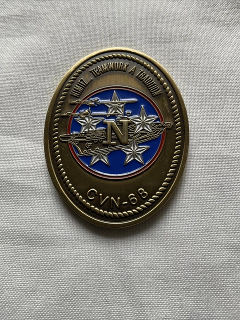 USS NIMITZ CVN-68 Carrier Command Master Chief CMC Navy Challenge Coin ...