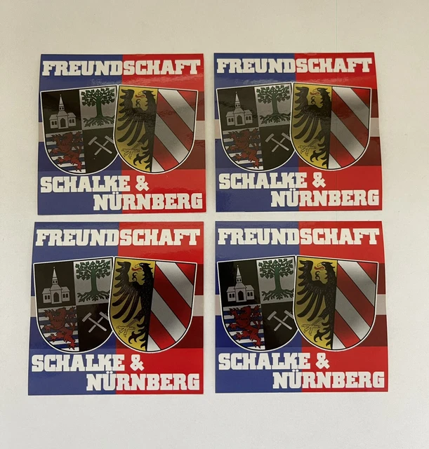 SCHALKE NÜRNBERG FREUNDSCHAFT Aufkleber Sticker Ultras 50 Stück EUR 8 ...