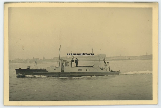 ORIG. FOTO KRIEGSMARINE Schiff Boot Motorboot im Hafen ROTTERDAM ...