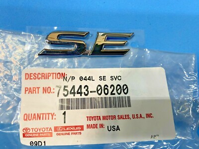 GENUINE TOYOTA 7544306200 Sienna Se (04-14) Name Plate No-3 "Le" 75443 ...