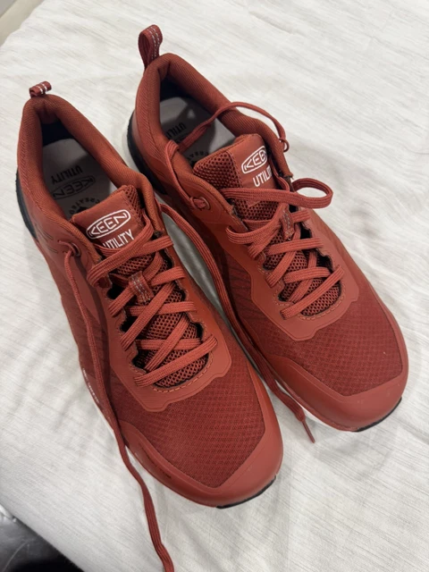 KEEN SPEEDWORKS CARBON Toe Work Sneaker Red Ochre Men's Size 11 F2413 ...