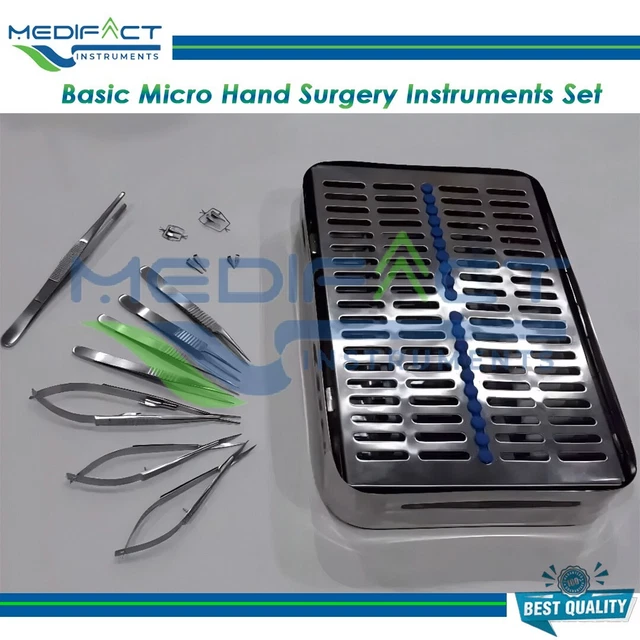 BASIC HAND SURGERY Set Micro Surgical Instruments with Case Micro ...