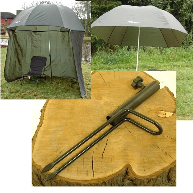 BISON TOP TILT Umbrella Brolly Shelter Complete With Free Brolly Spike ...
