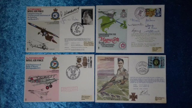 RAF FIRST DAY COVERS x4, FLOWN etc with GENUINE SIGNATURES MINT. (my ...