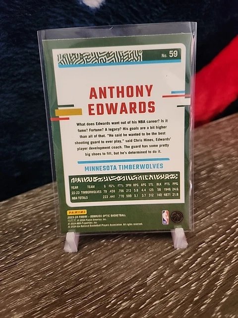 2023-24 PALLACANESTRO OTTICA Donruss Anthony Edwards #59 Minnesota lupi ...