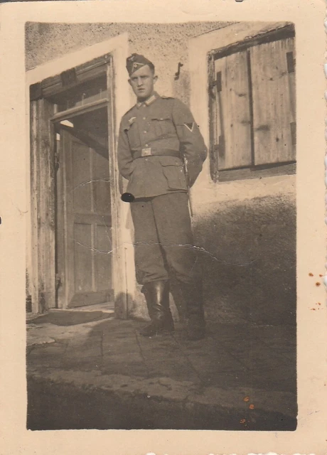 PHOTO SOLDAT ALLEMAND guerre WW2 caporal pose avec sa baïonnette - 2475 ...