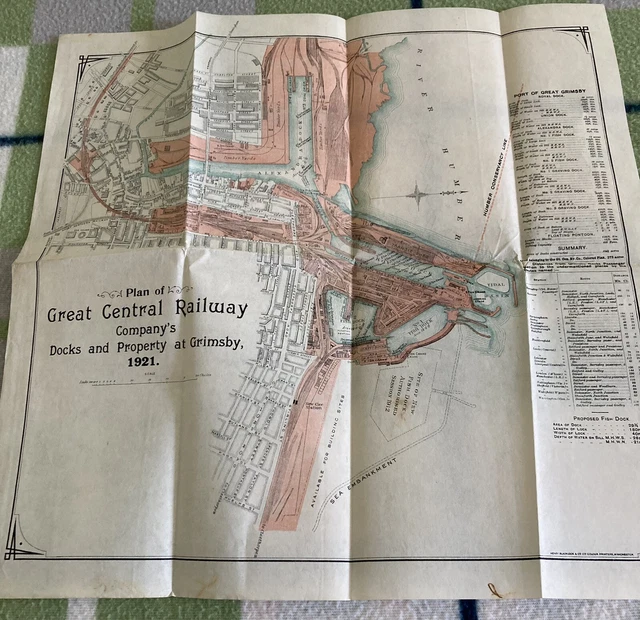 MAP OF THE Great Central Railway company’s docks and property, Grimsby ...
