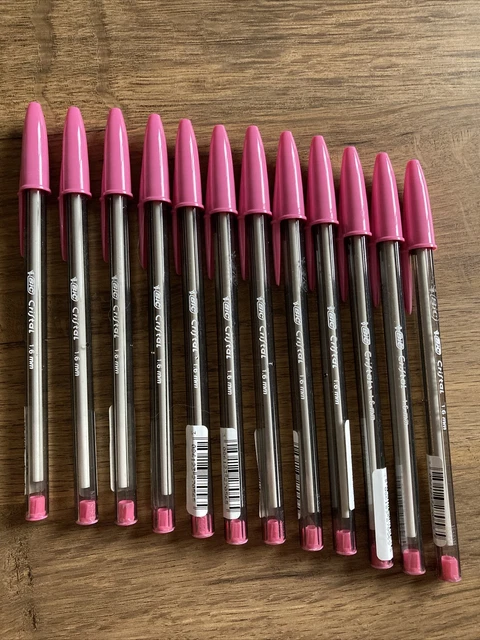 BIC CRISTAL 1.6MM Bold Pink Ballpoint Pens ( PKT 12 ) BIC FUN RANGE ...