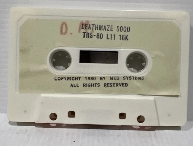 DEATHMAZE 5000 GAME TRS-80 Cassette Tandy Radio Shack Tape $32.44 ...
