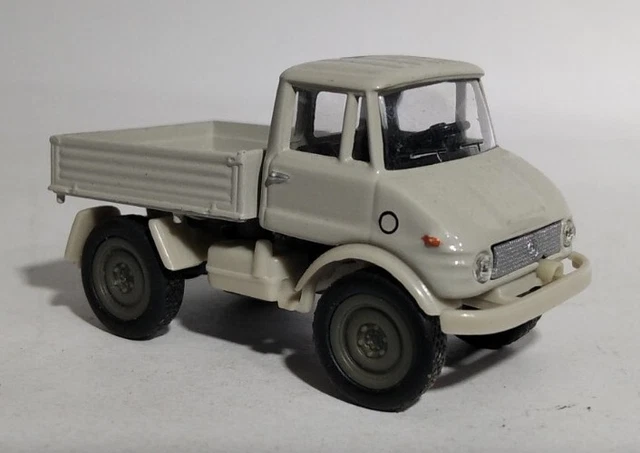 SCHUCO MERCEDES BENZ Unimog U 406 Pritsche grau 1:87 gut EUR 13,52 ...