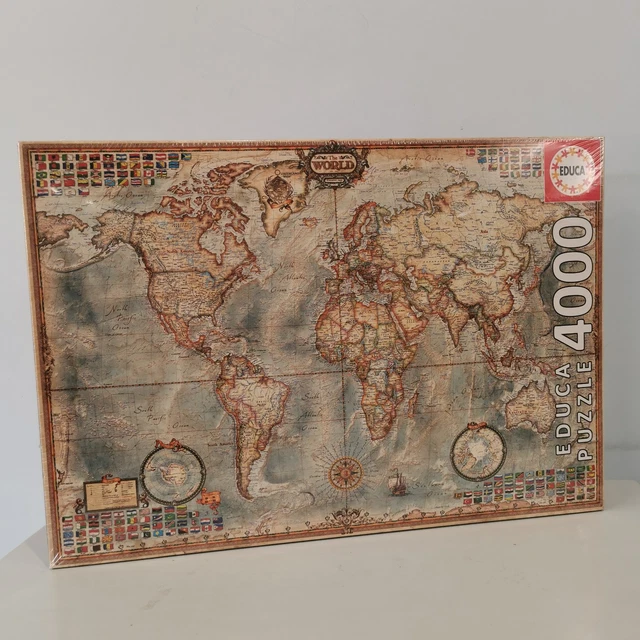 EDUCA 4000 PIECE Jigsaw Puzzle Map of the World NEW & SEALED £24.50 - PicClick UK