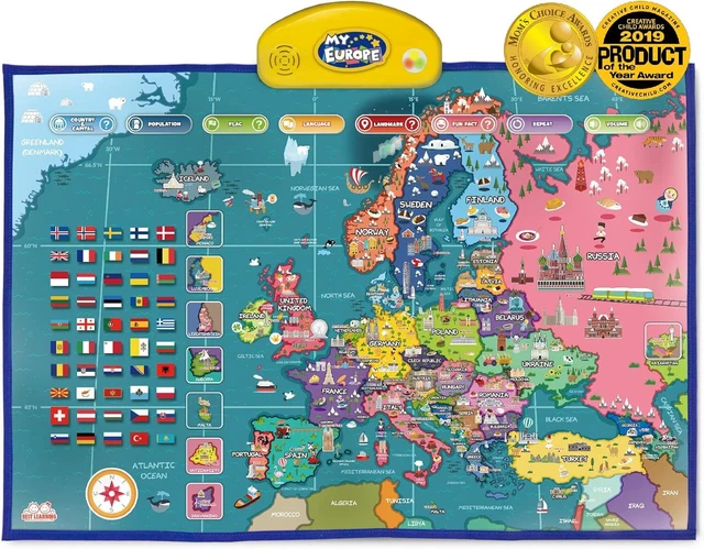 BEST LEARNING I-POSTER My Europe Interactive Map - Educational Talking ...