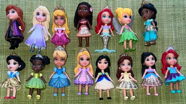 DISNEY PRINCESS MINI Dolls 3 Inch Posable Doll Bundle x 15 £24.99 ...