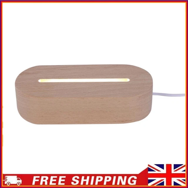 OVAL DISPLAY PEDESTAL - LED Lights Display Base with USB for 3D Crystal ...