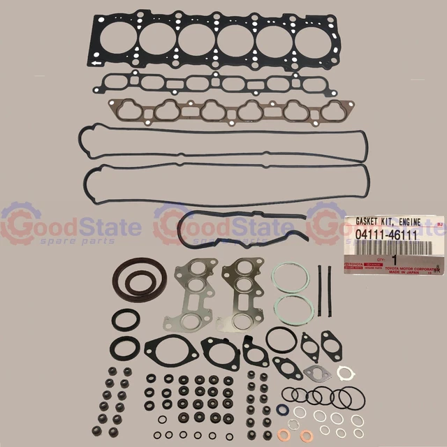 GENUINE TOYOTA VEROSSA JZX110 1JZ GTE 2.5 Petrol Engine Overhaul Gasket ...