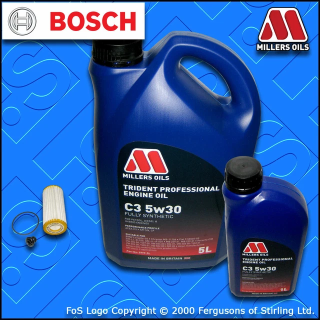 SERVICE KIT AUDI A3 (8V) S3 Quattro Bosch Oil Filter Sump Plug +Oil ...
