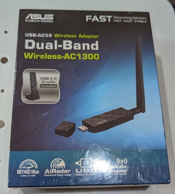 ASUS USB-AC56 DUAL Band AC1300 Wireless USB Adaptor USB 3.0 Broadcom ...