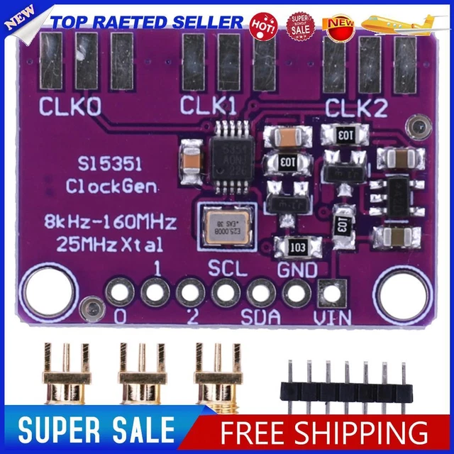 3-5V SI5351 I2C Clock Generator 8KHz-160MHz Useful Signal Generator For ...