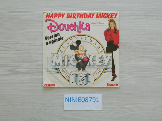 VINYLE 45 TOURS WALT DISNEY Happy Birthday MICKEY DOUCHKA carrere VO ...