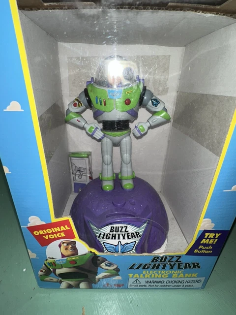 DISNEY'S TOY STORY BUZZ LIGHTYEAR Animated TALKING BANK Money Box ...