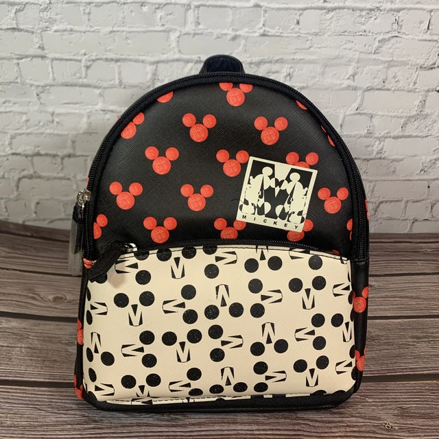 DISNEY DANI DANIELLE Nicole Mickey Mouse Backpack Bag, Black Red White ...